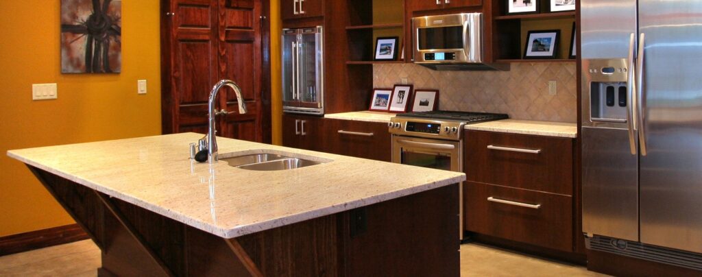 Kitchen countertops and oven